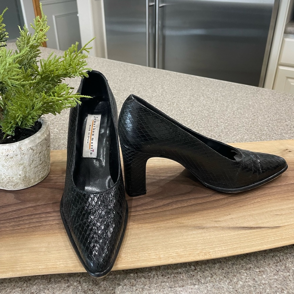 Jonathan Martin Made In Spain Black Leather Shoe - Gem